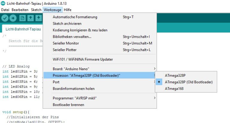 Modellbahn-Beleuchtung mit dem Arduino Nano – Wolkingen